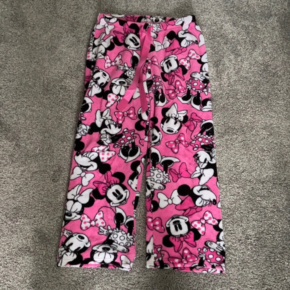 Disney | Intimates & Sleepwear | Pink Fuzzy Minimouse Pj Pants | Poshmark